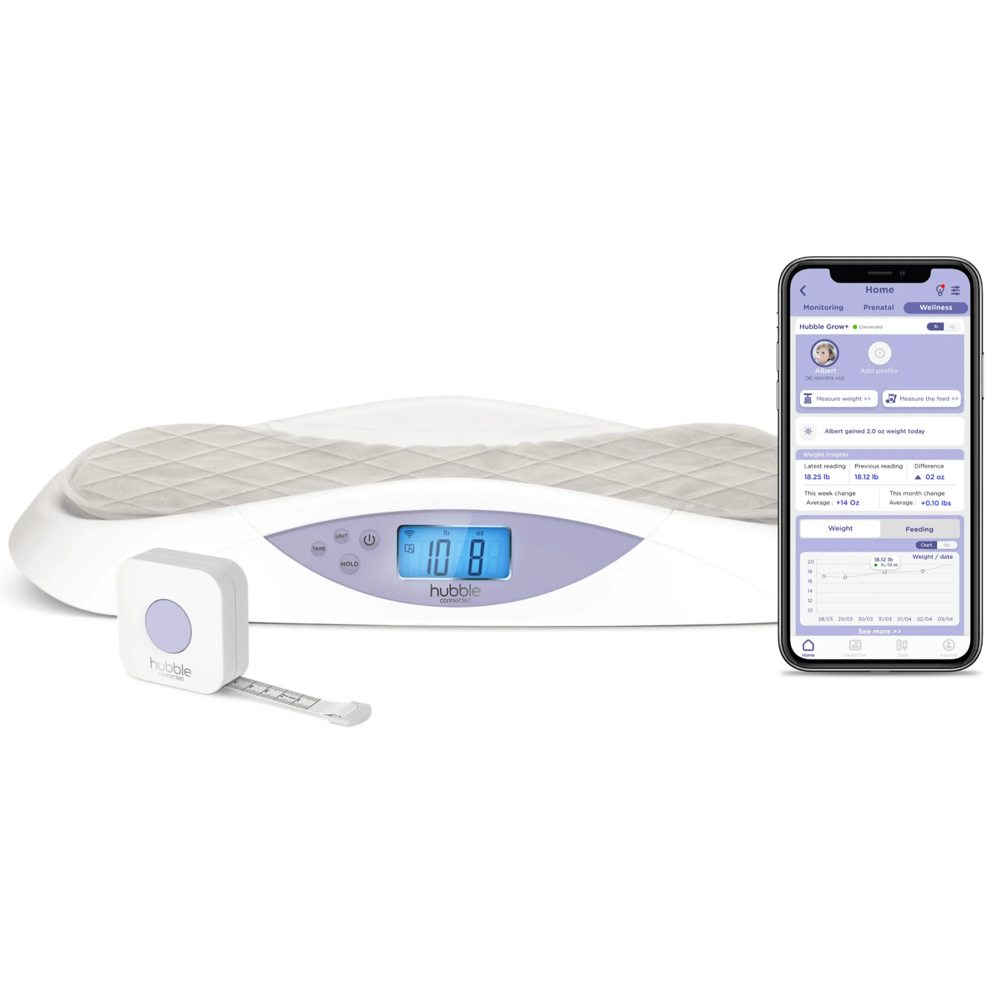 Hubble Grow+ Smart Bluetooth Baby Scale – idealbaby